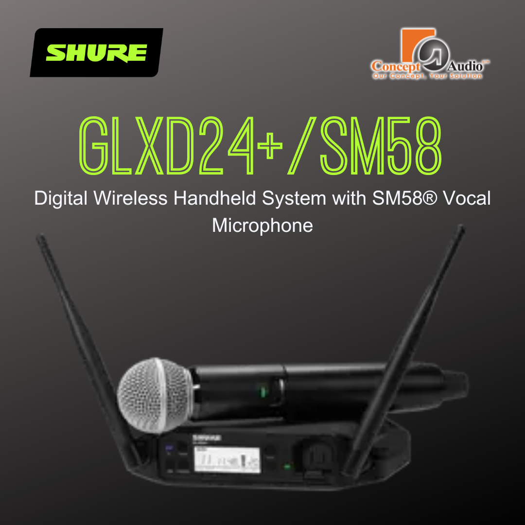 GLXD24+/SM58 Digital Wireless Handheld System with SM58® Vocal Microphone