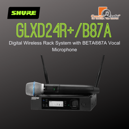 GLXD24R+/B87A Digital Wireless Rack System with BETA®87A Vocal Microphone