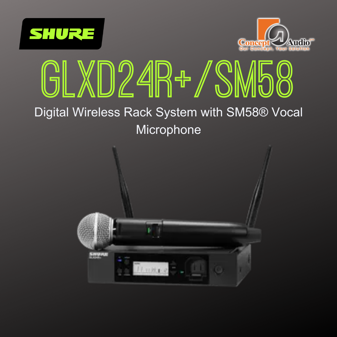 GLXD24R+/SM58 Digital Wireless Rack System with SM58® Vocal Microphone