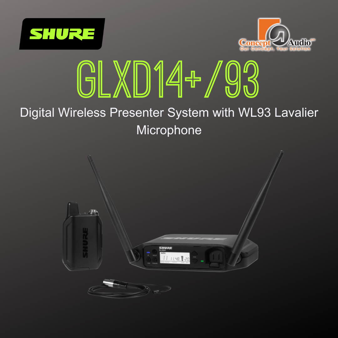 GLXD14+/93 Digital Wireless Presenter System with WL93 Lavalier Microphone