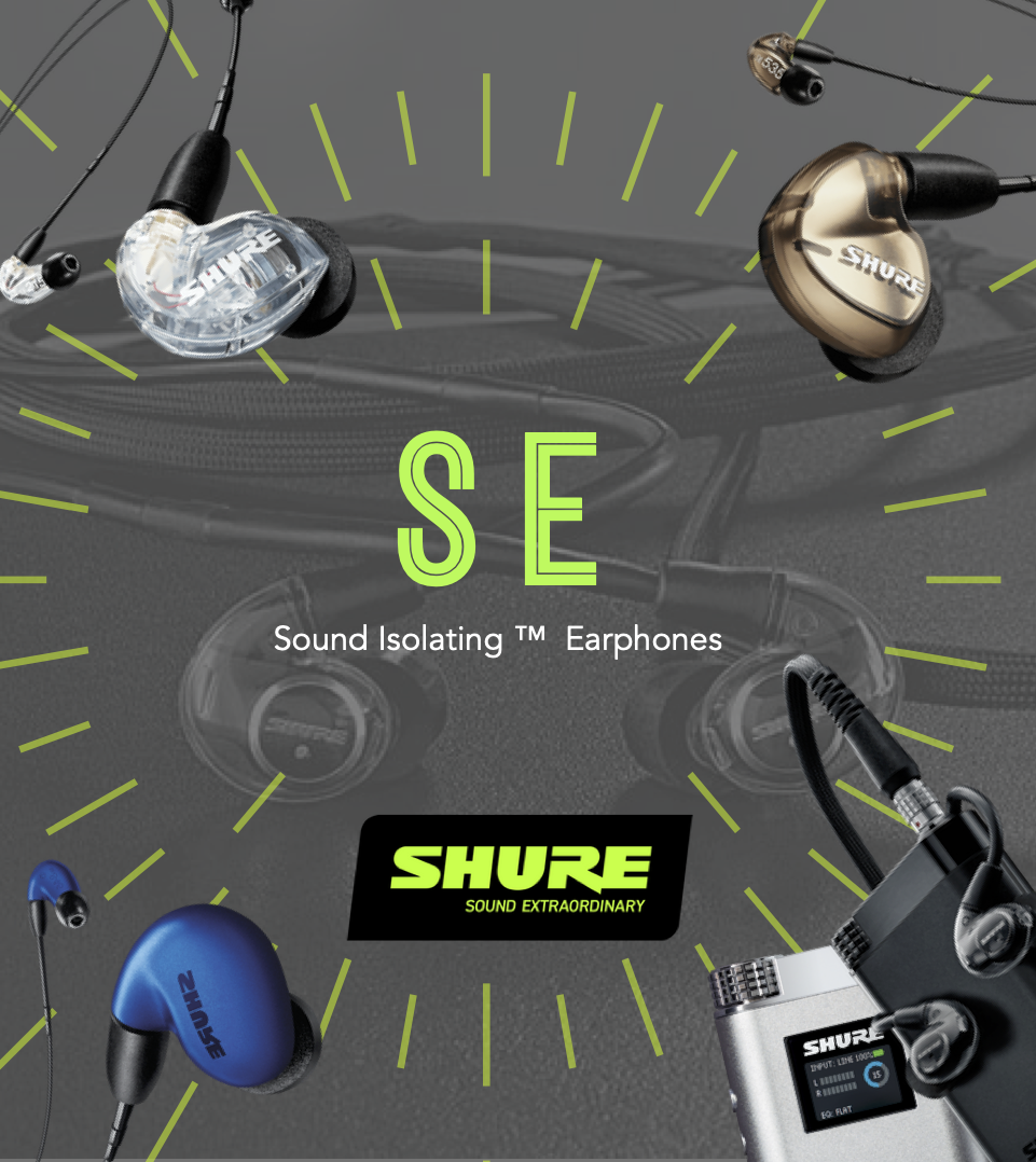 SHURE SE SERIES SOUND ISOLATING™ EARPHONES